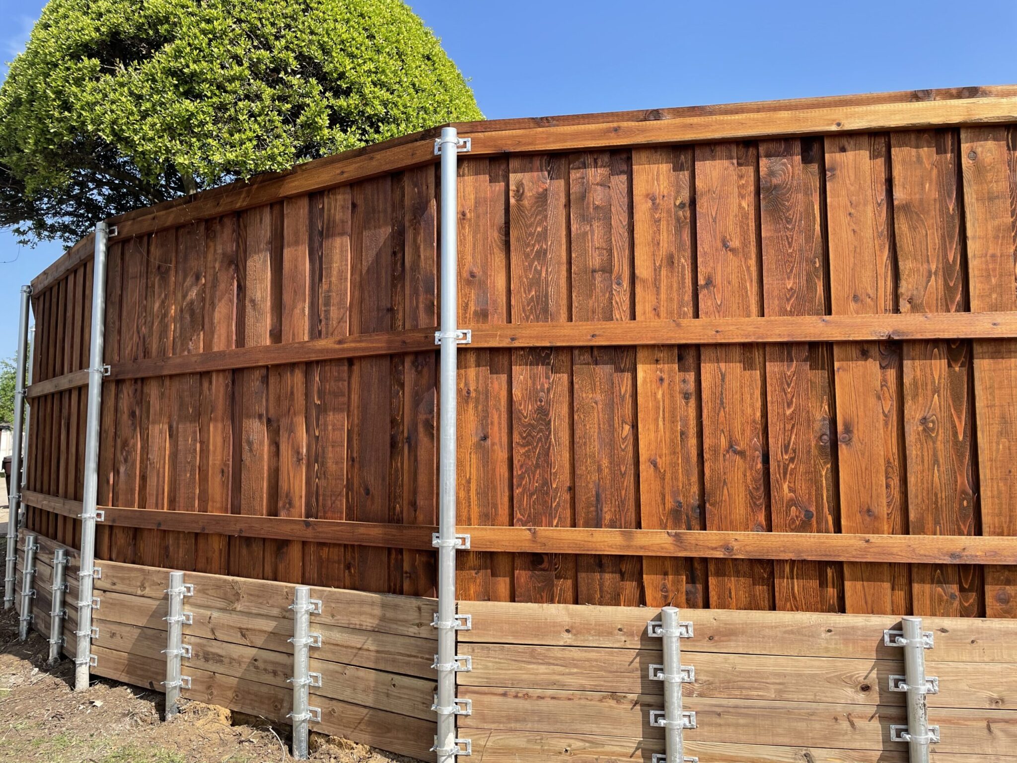 Fence Retaining Wall | Texas Backyard Living