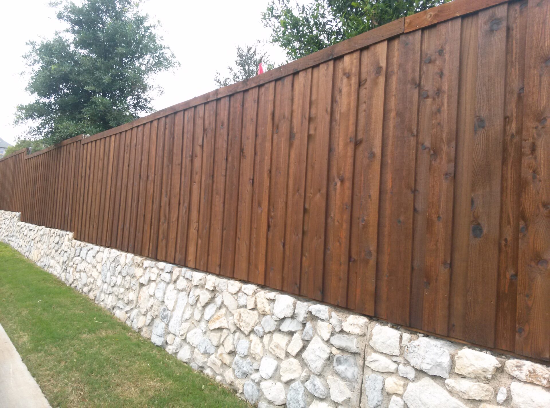 Cedar Log Retaining Wall